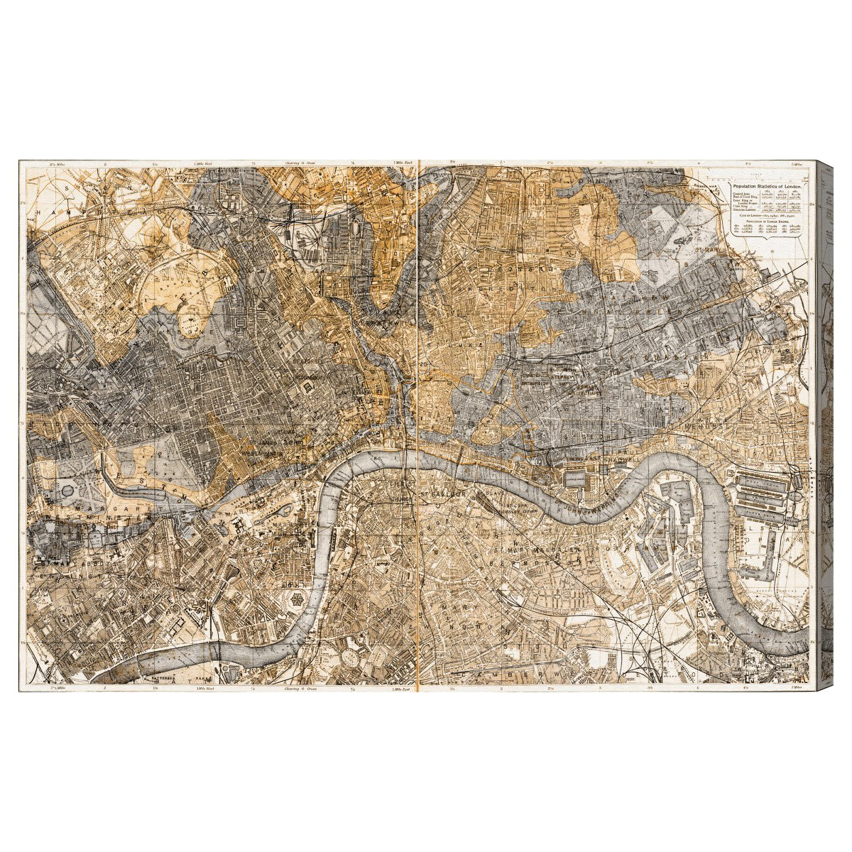 Oliver Gal London 1883 Map - Graphic Art | Wayfair